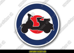 MOD RAF roundel retro moped / scooter stickers