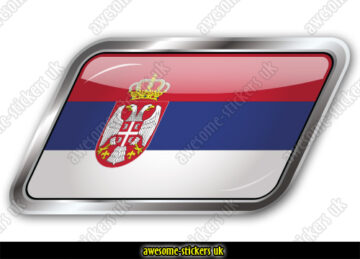 Serbia flag stickers 001 - Awesome Stickers UK