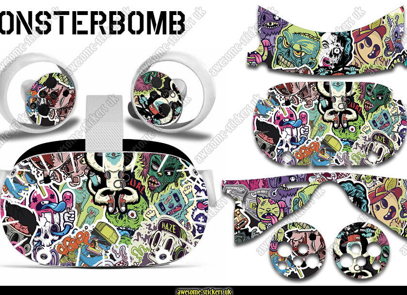 Meta Quest 2 - vinyl sticker wrap 024 - MONSTERBOMB (Oculus) - Awesome ...