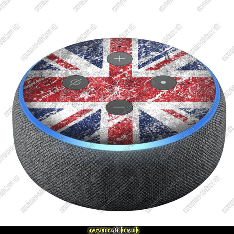 Amazon Echo Dot 3 stickers skins 002 - UK flag - Awesome Stickers UK