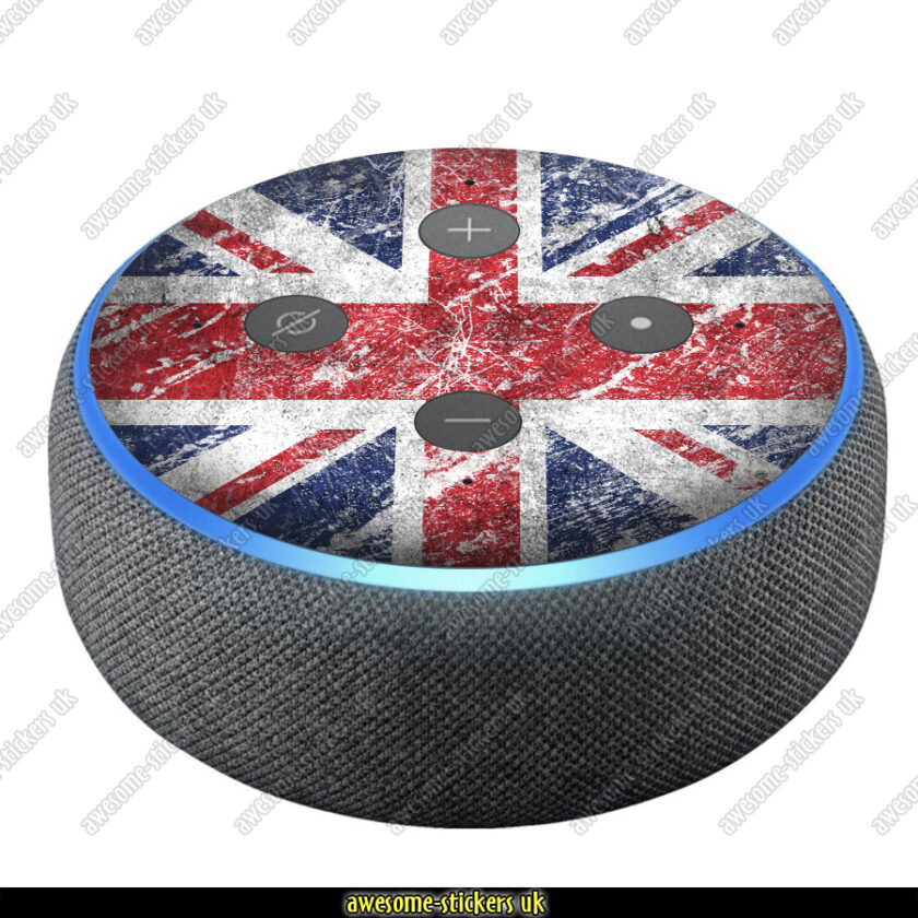 Amazon Echo Dot 3 stickers skins 002 - UK flag - Awesome Stickers UK