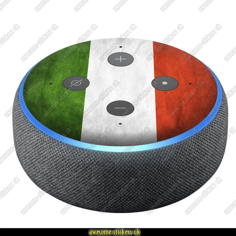 Amazon Echo Dot 3 stickers skins 004 - ITALIAN FLAG - Awesome Stickers UK