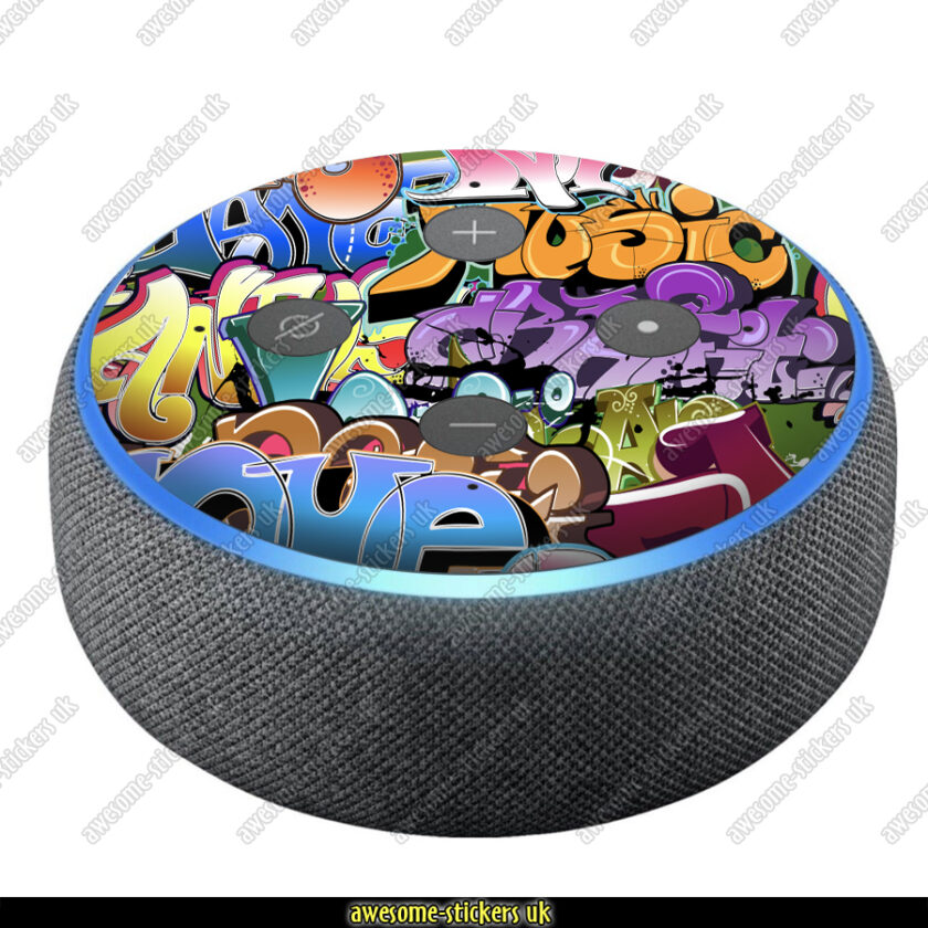 Amazon Echo Dot 3 stickers skins 019 - GRAFFITI - Awesome Stickers UK