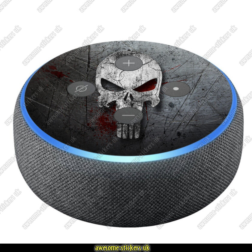 Amazon Echo Dot 3 stickers skins 025 - PUNISHER - Awesome Stickers UK
