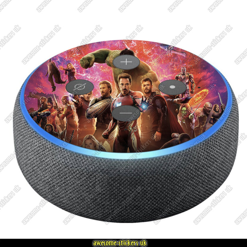 Amazon Echo Dot 3 stickers skins 029 - AVENGERS - Awesome Stickers UK
