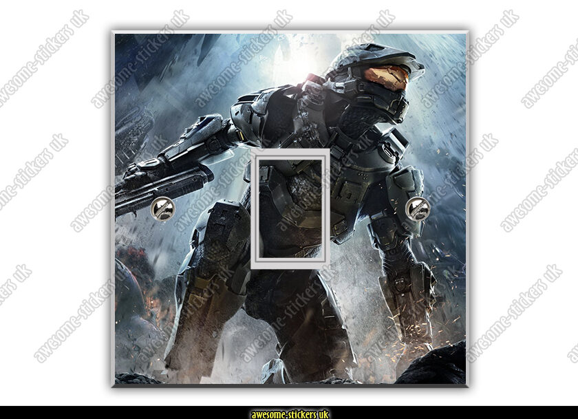 Light switch sticker 010 - HALO - Awesome Stickers UK