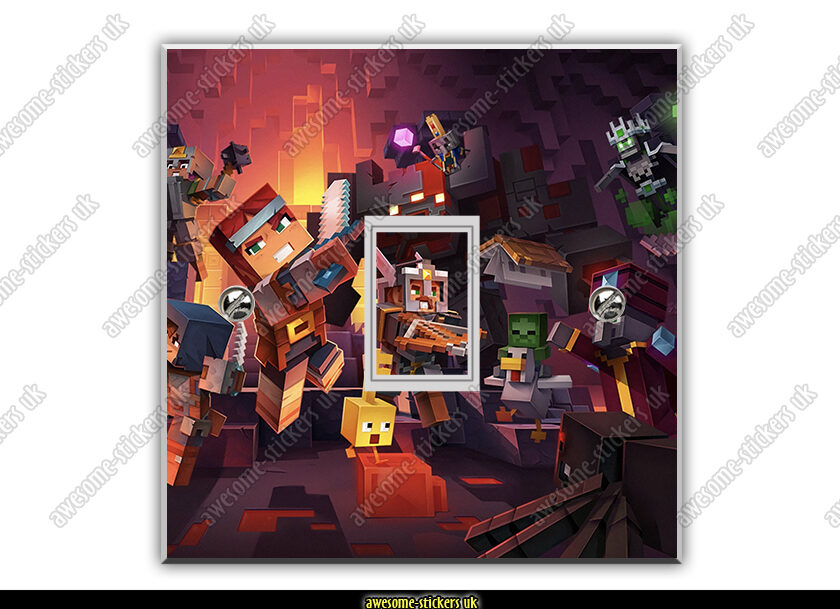 Light switch sticker 018 - MINECRAFT - Awesome Stickers UK