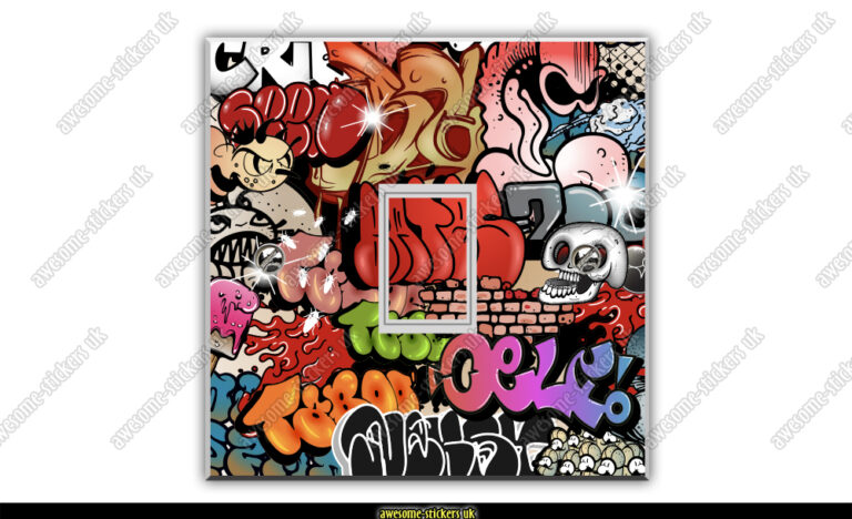 Light switch sticker 070 - GRAFFITI - Awesome Stickers UK