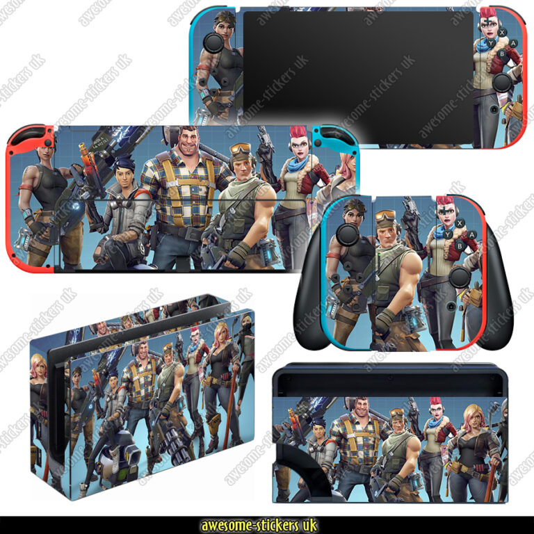 Nintendo Switch OLED stickers 001 - FORTNITE - Awesome Stickers UK