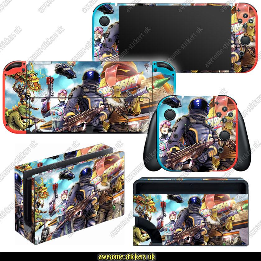 Nintendo Switch OLED stickers 004 - FORTNITE - Awesome Stickers UK