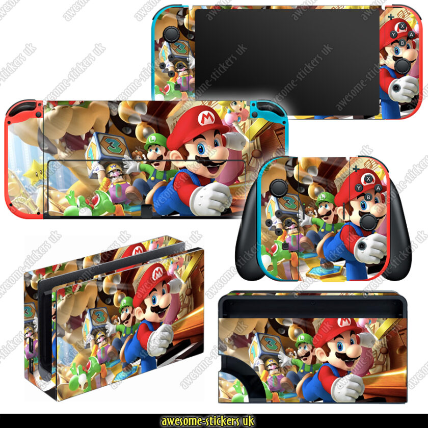 Nintendo Switch OLED skins 005 - MARIO - Awesome Stickers UK