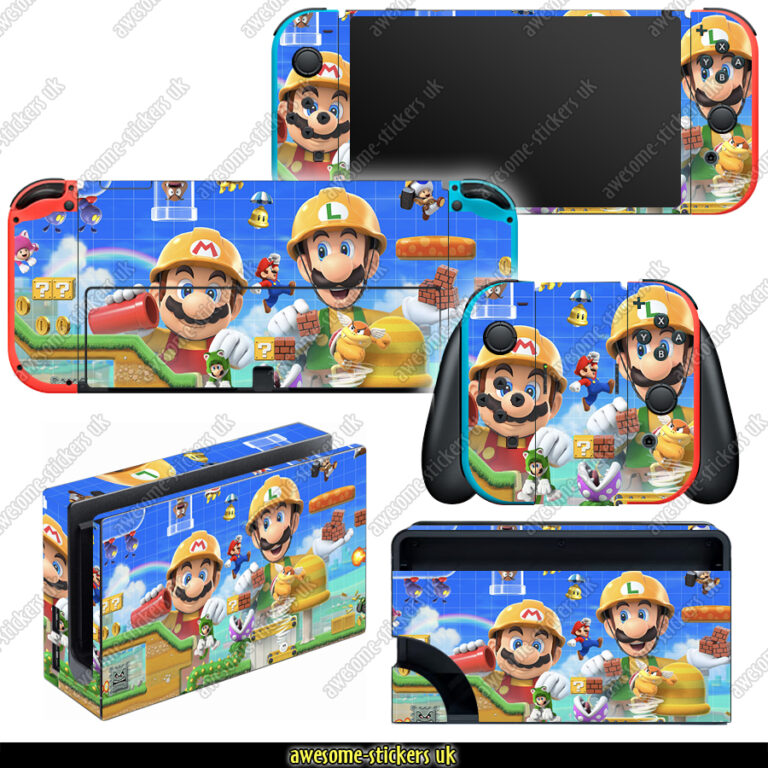 Nintendo Switch OLED skins 007 - MARIO - Awesome Stickers UK