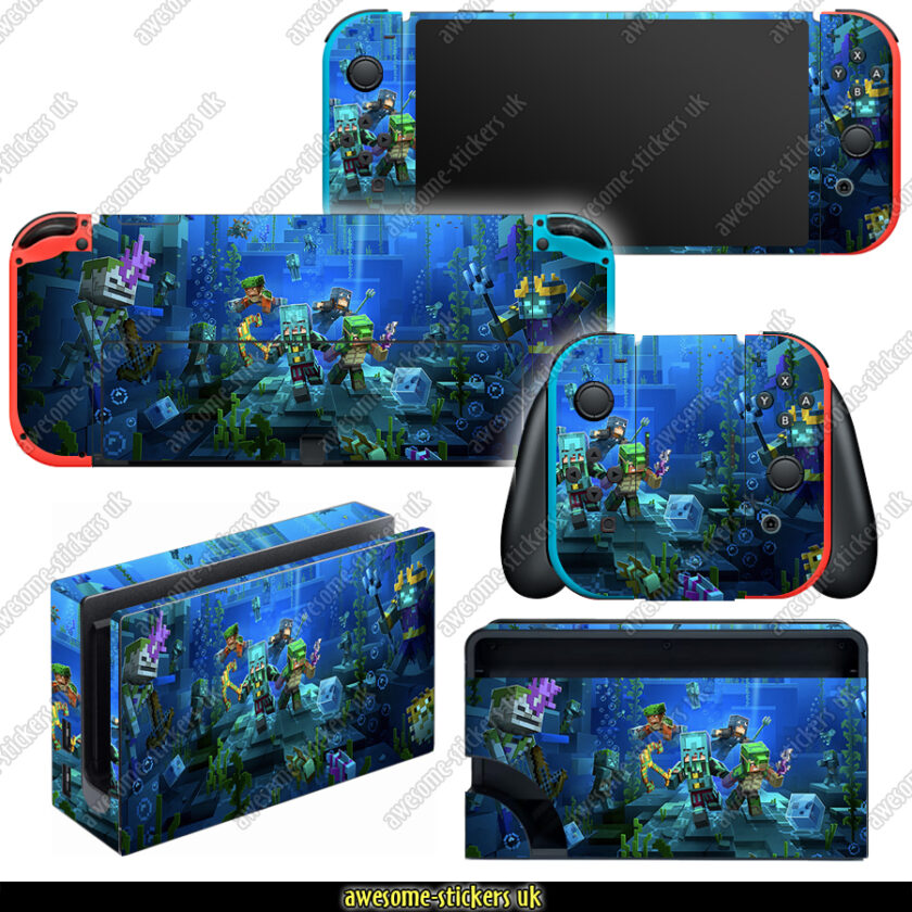 Nintendo Switch OLED skins 013 - MINECRAFT - Awesome Stickers UK