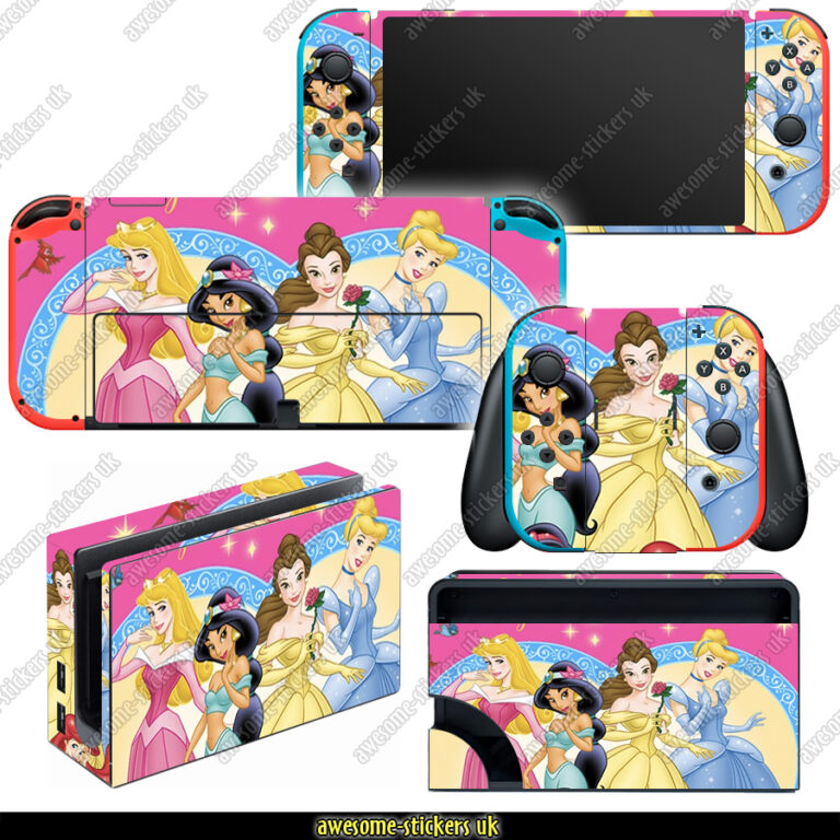 Nintendo Switch OLED skins 020 - PRINCESSES - Awesome Stickers UK