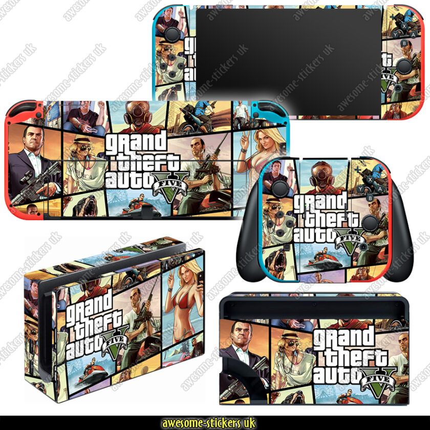 Nintendo Switch OLED skins 022 - GTA - Awesome Stickers UK