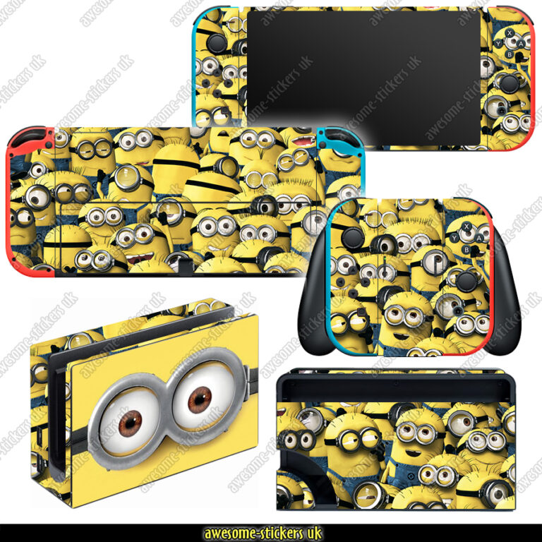 Nintendo Switch OLED skins 028 - MINIONS - Awesome Stickers UK