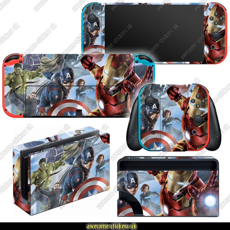 Nintendo Switch OLED skins 031 - AVENGERS - Awesome Stickers UK