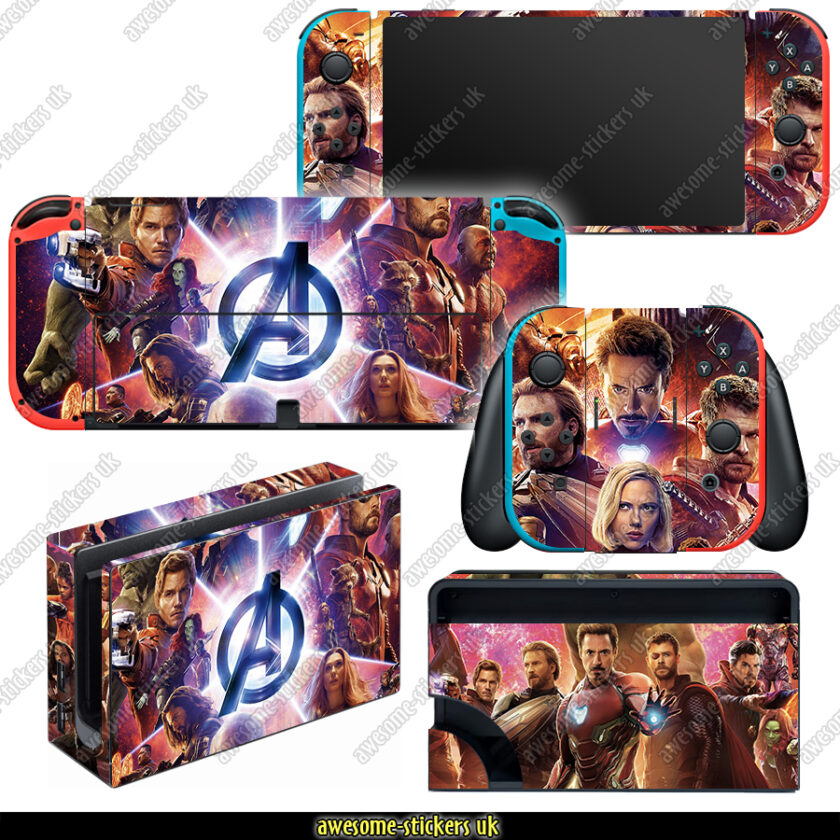 Nintendo Switch OLED skins 032 - AVENGERS - Awesome Stickers UK