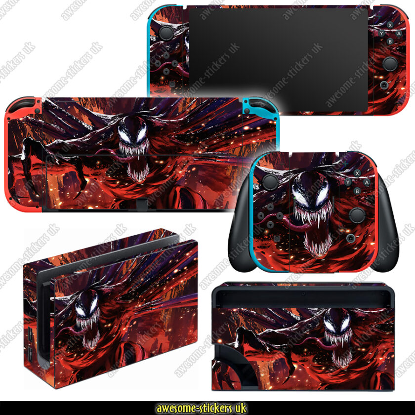 Nintendo Switch OLED skins 040 - VENOM - Awesome Stickers UK