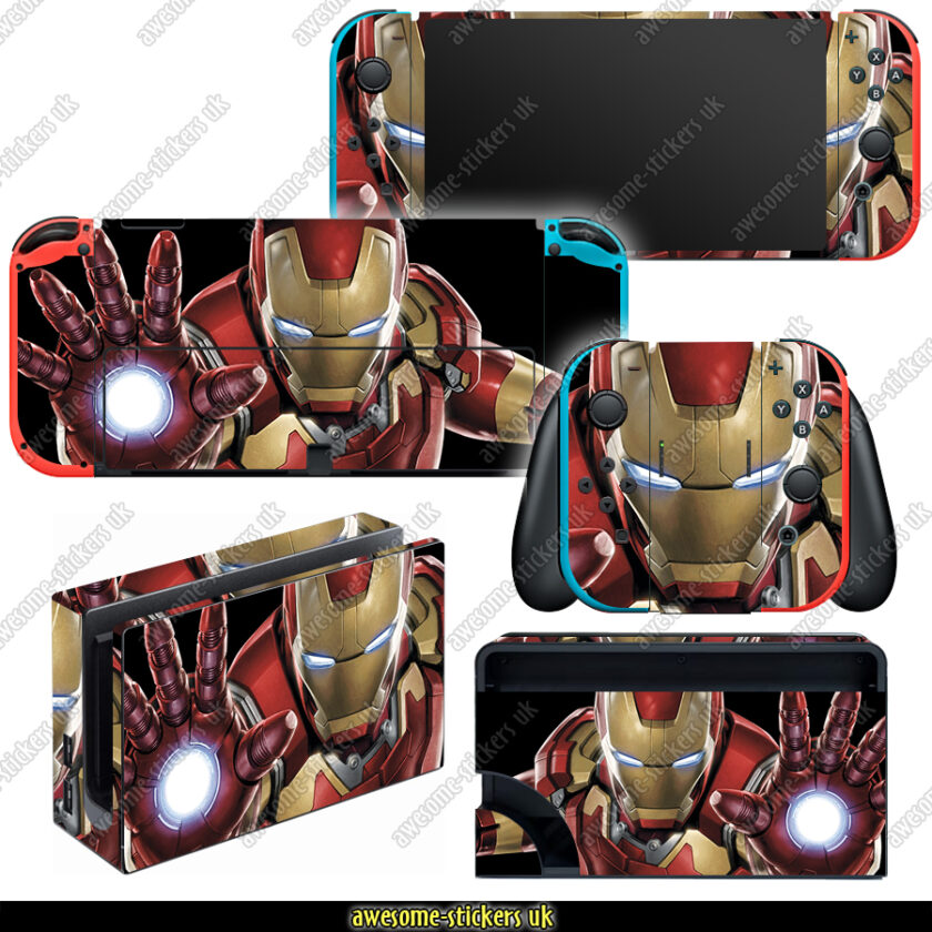 Nintendo Switch OLED skins 042 - IRON MAN - Awesome Stickers UK