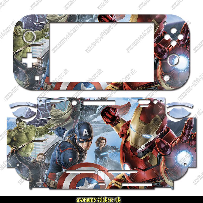 Nintendo Switch LITE skins 101 - AVENGERS - Awesome Stickers UK