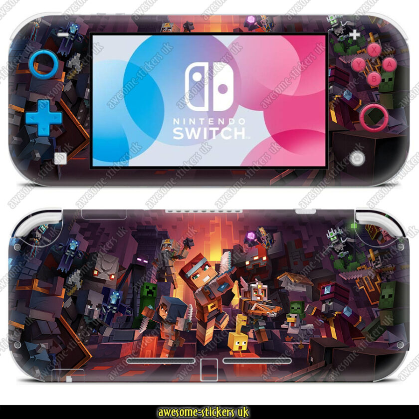 Nintendo Switch LITE skins 214 MINECRAFT Awesome Stickers UK
