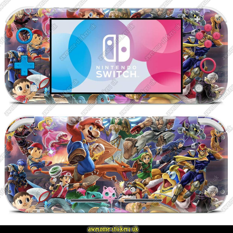 Nintendo Switch LITE skins 217 - SUPER SMASH BROS - Awesome Stickers UK