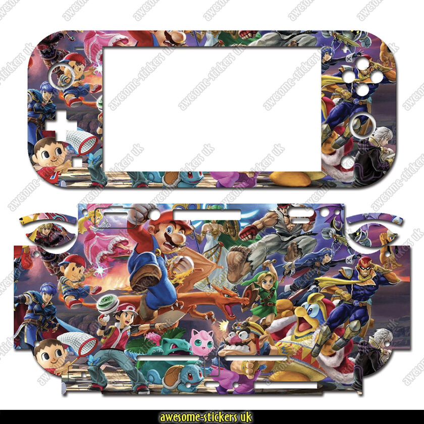 Nintendo Switch LITE skins 217 - SUPER SMASH BROS - Awesome Stickers UK