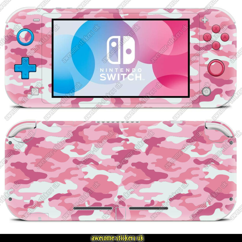 Nintendo Switch LITE skins 305 - PINK SNOW CAMO