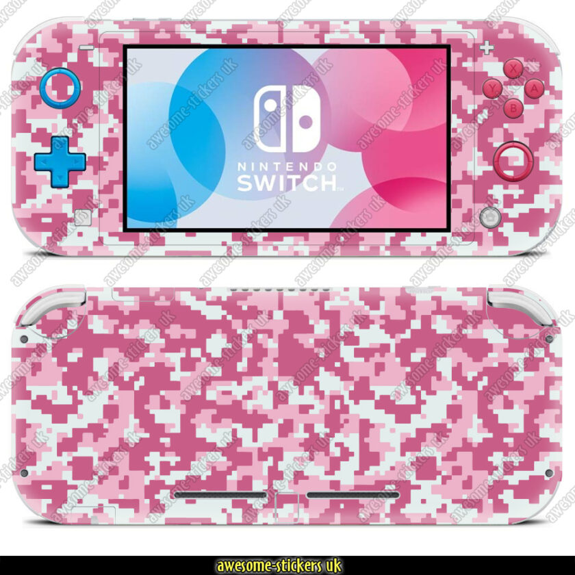 Nintendo Switch LITE skins 306 - PINK DIGITAL CAMO