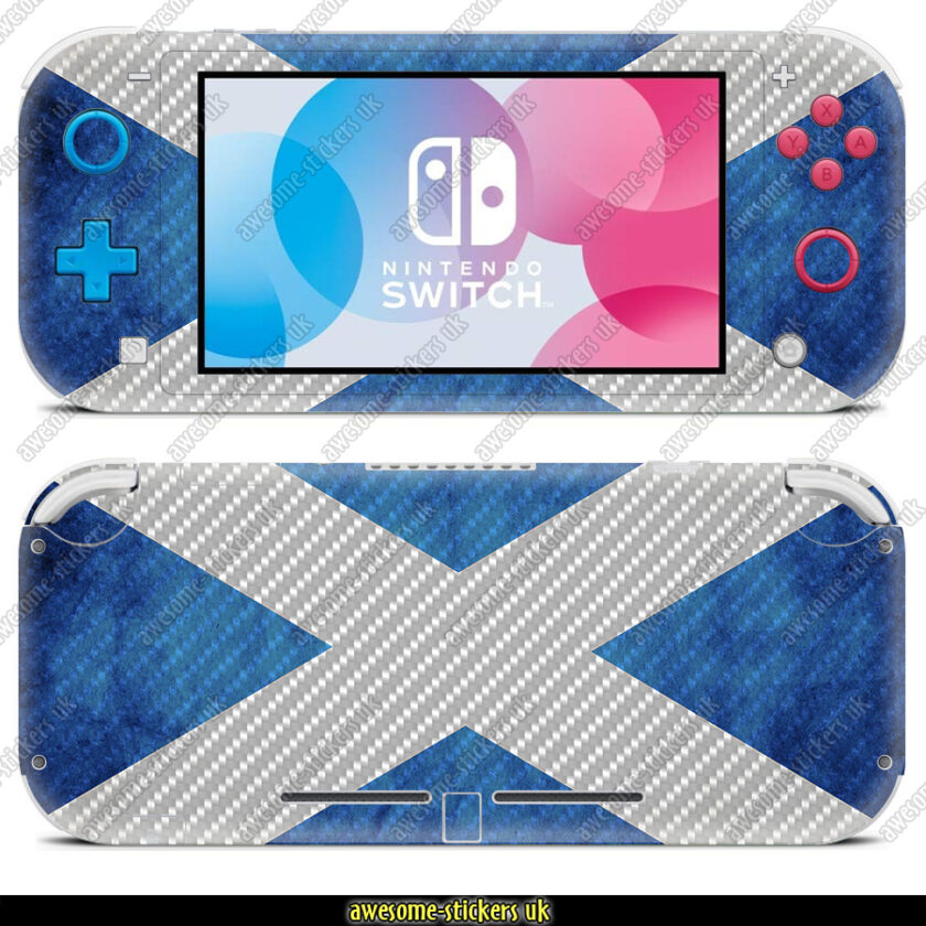 Nintendo Switch LITE wraps 709 - SCOTTISH FLAG CARBON