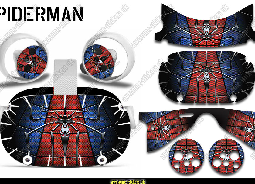 Oculus Quest 2 - vinyl sticker wrap 001 - SPIDERMAN - Awesome Stickers UK