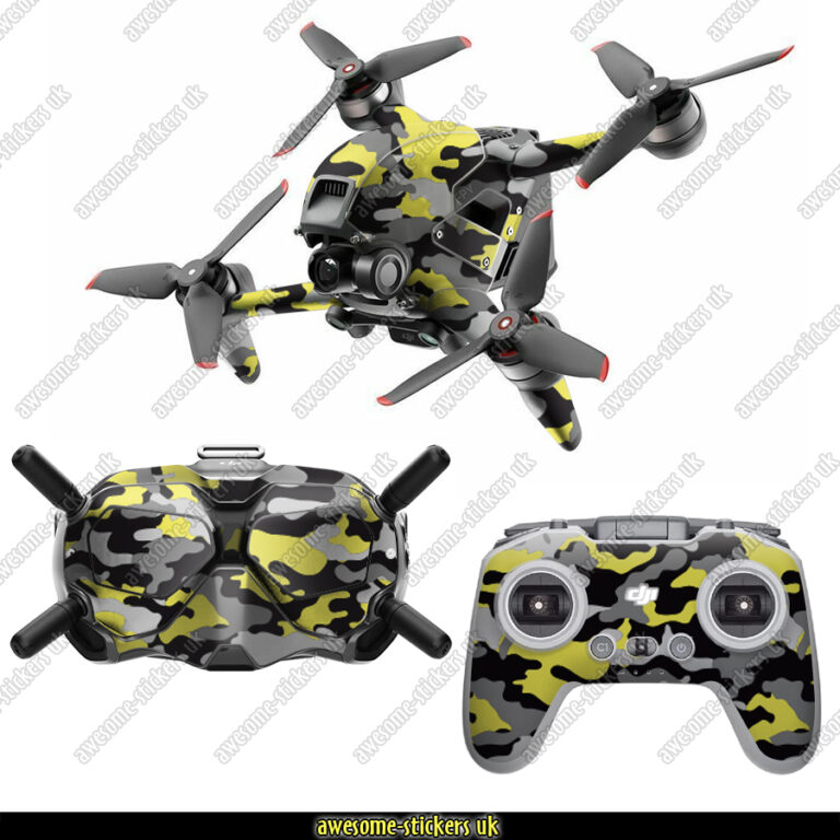 DJI FPV skin 001 - Yellow Urban camouflage
