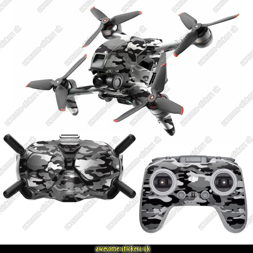 DJI FPV skin 005 - Grey Urban camouflage