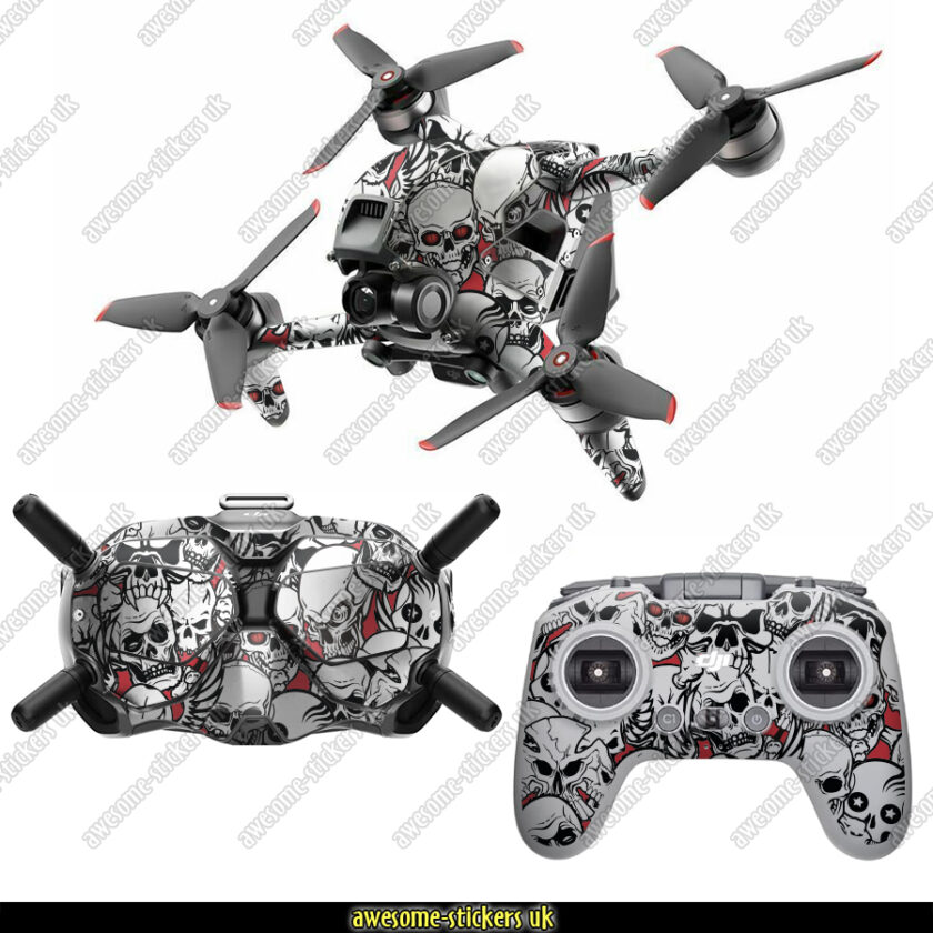 DJI FPV skin 011 - Skull stickerbomb