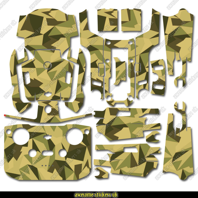 DJI Mavic Air 2 skins 006 - Green Disruption Camouflage