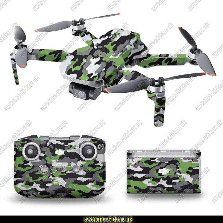 DJI Mini 2 skins 002 - Green urban camouflage