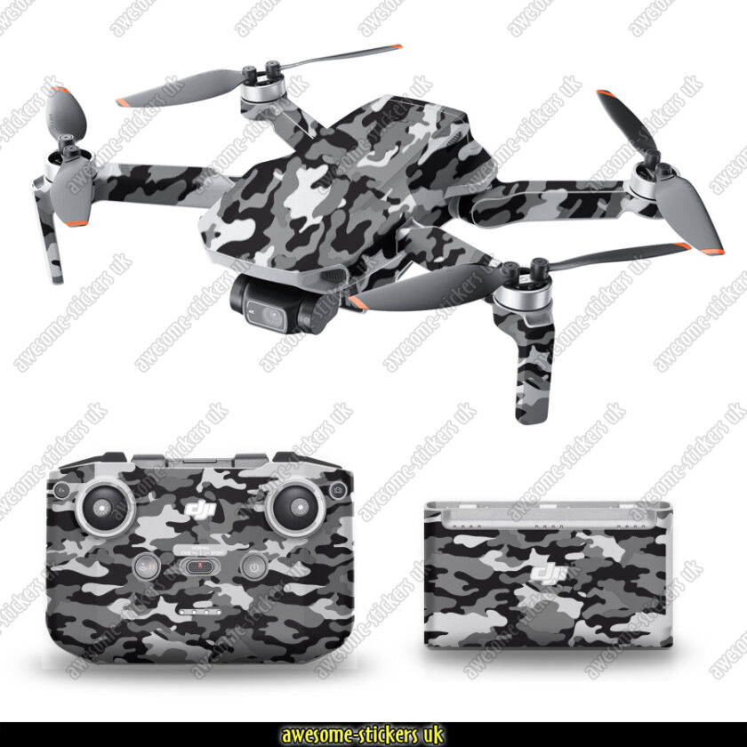 DJI Mini 2 skins 005 - Grey urban camouflage