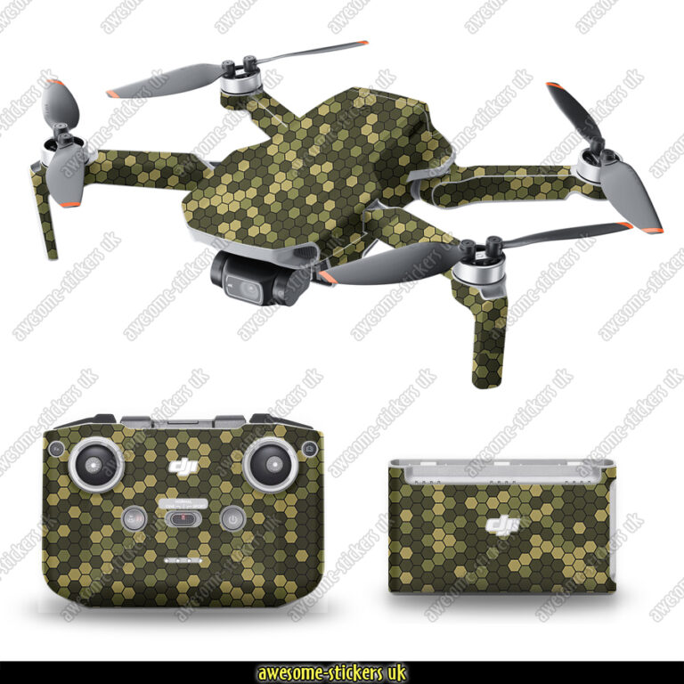 DJI Mini 2 skins 007 - Green honeycomb camouflage