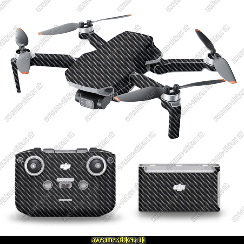 DJI Mini 2 skins 017 - Carbon fibre textured (SATIN)