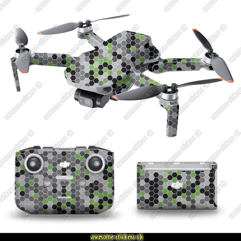 DJI Mini 2 skins 024 - Green honeycomb camouflage