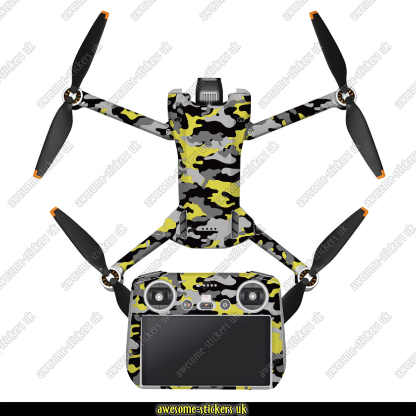 DJI Mini 3 Pro skins 001 - Yellow Urban Camouflage