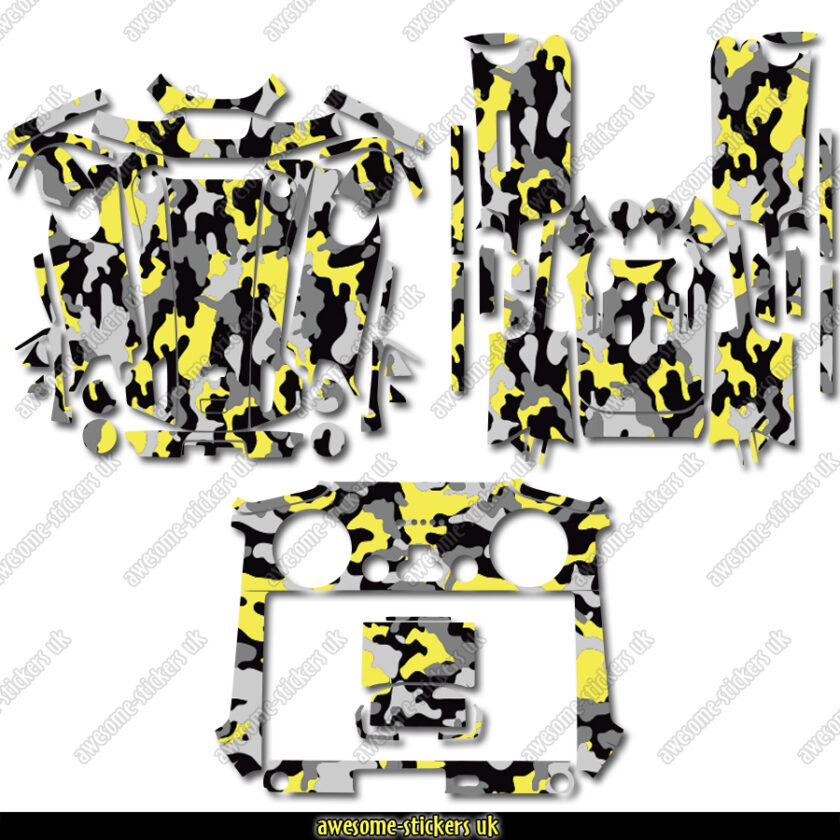 DJI Mini 3 Pro skins 001 - Yellow Urban Camouflage