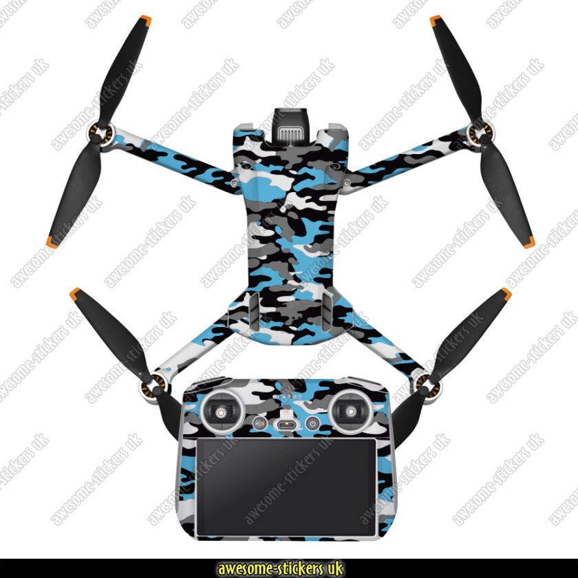 DJI Mini 3 Pro skins 003 - Blue Urban Camouflage