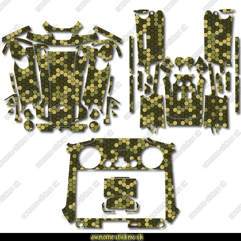 DJI Mini 3 Pro skins 007 - Green Honeycomb Camouflage