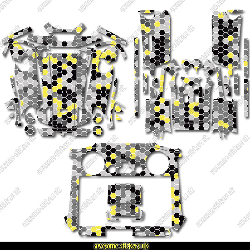 DJI Mini 3 Pro skins 008 - Yellow Honeycomb Camouflage