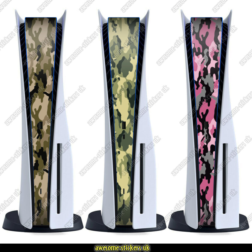 PS5 Centre Panel Vinyl Skin Wrap 010 - 012: Army camouflage colours