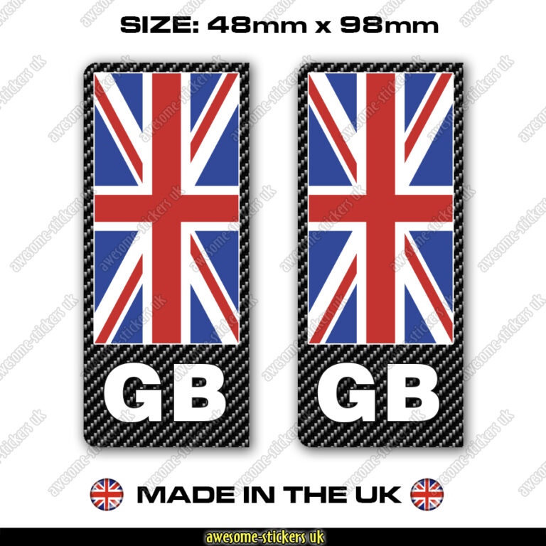 Number plate stickers 041 - UK Great Britain flag