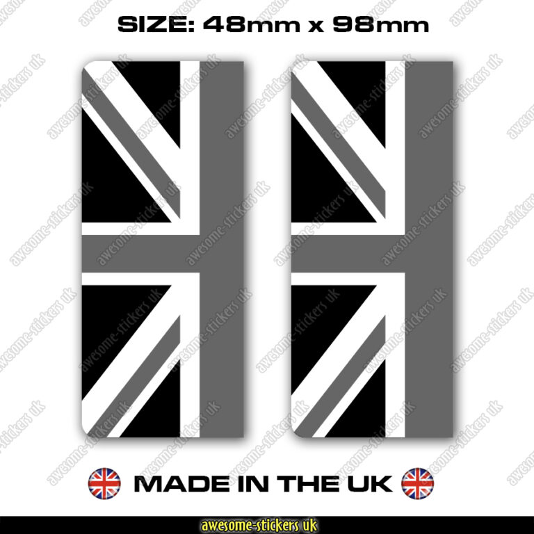 Number plate stickers 026 - GB Great Britain flag