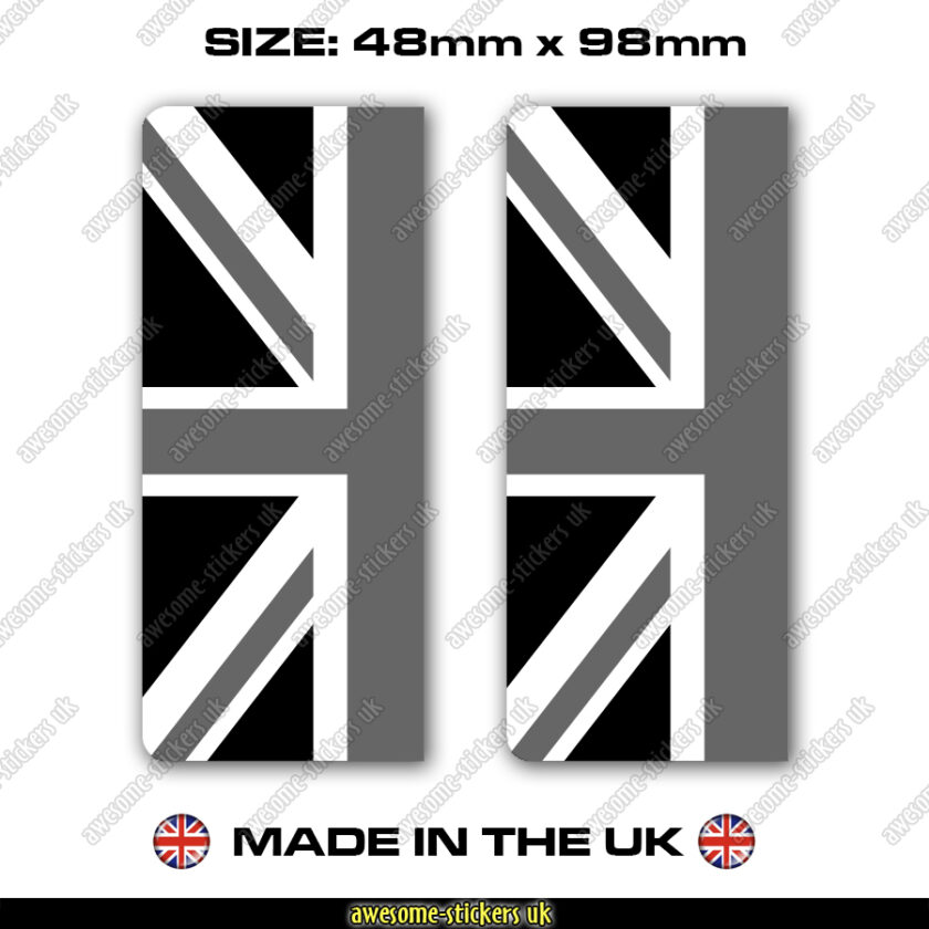 Number plate stickers 026 - GB Great Britain flag